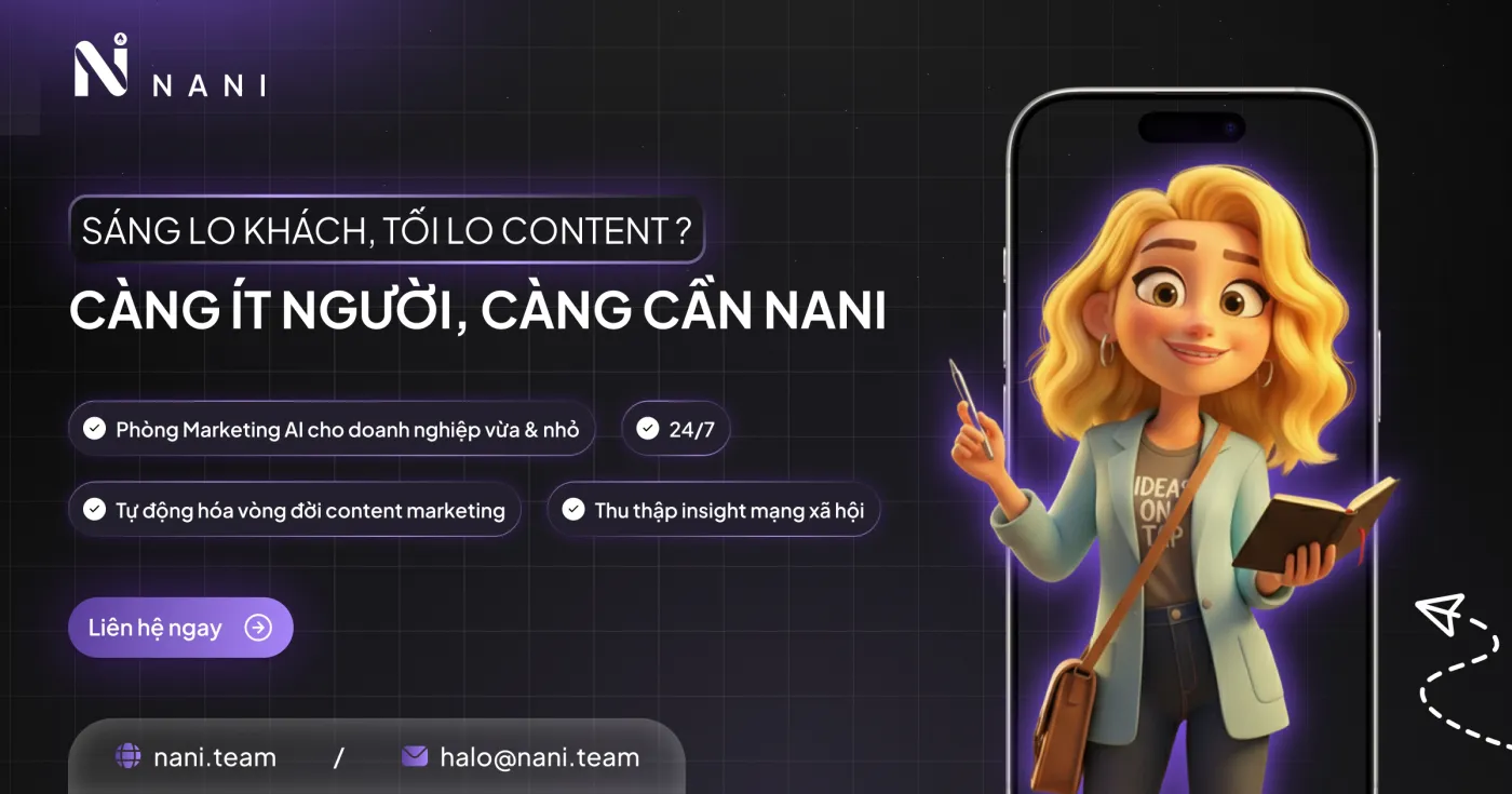 NANI AI - Phòng Marketing AI cho doanh nghiệp vừa & nhỏ